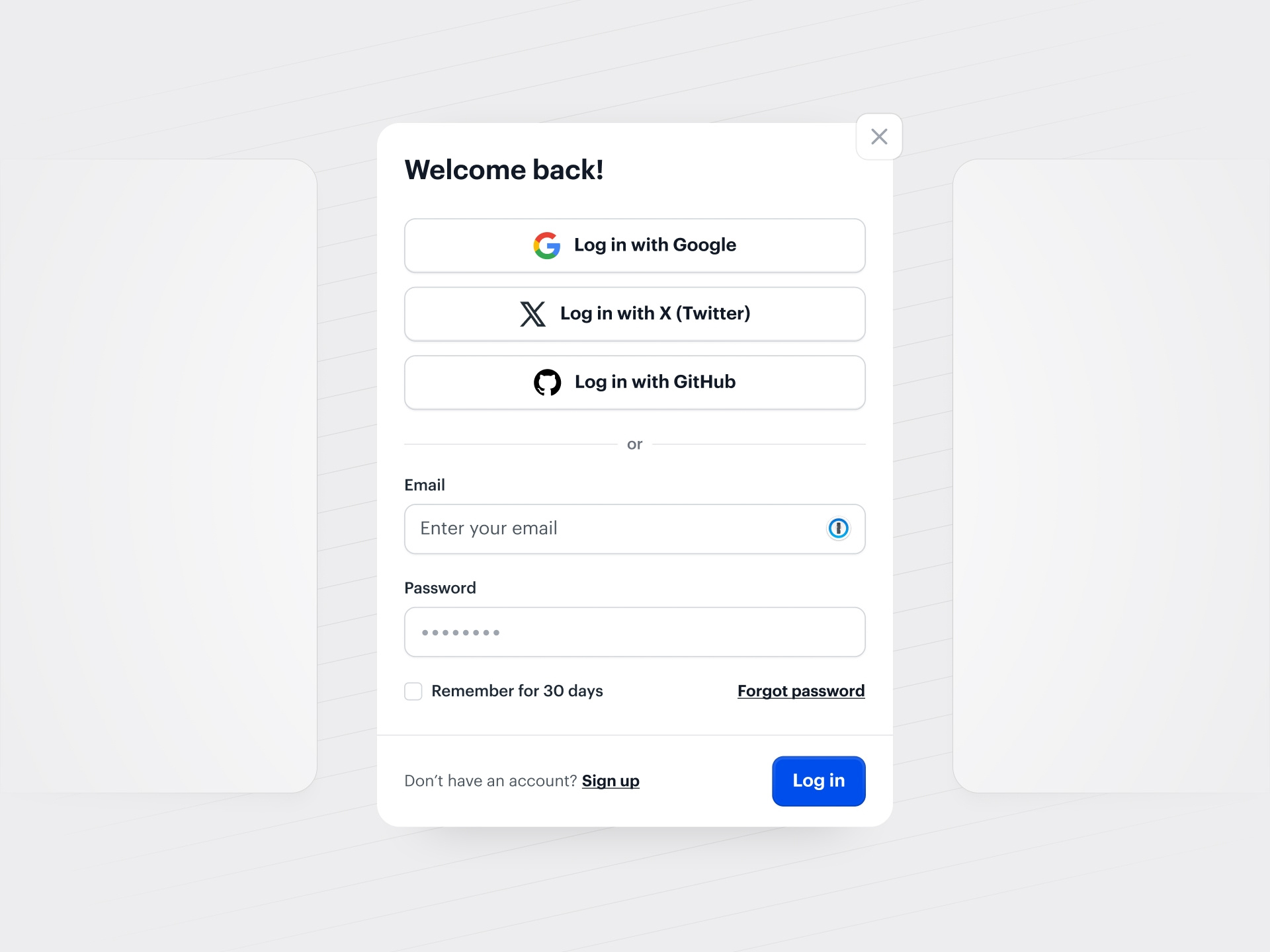 Log in modal — Untitled UI by Jordan Hughes® on Dribbble Log in modal — Untitled UI by Jordan Hughes® on Dribbble